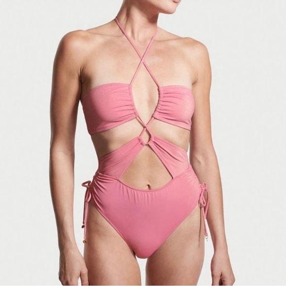 Victorias Secret Swim Victorias Secret Cutout Multiway Halter One